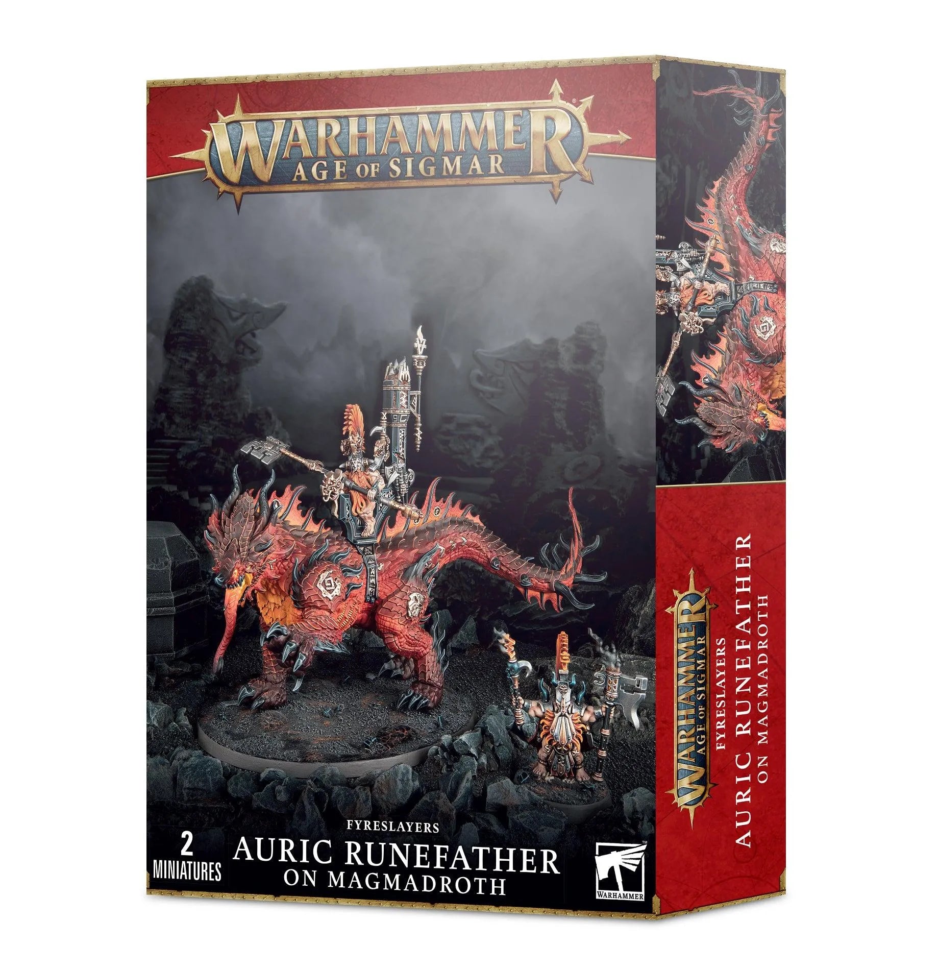 Auric Runefather / Runeson / Runesmiter On Magmadroth | Fyreslayers ...