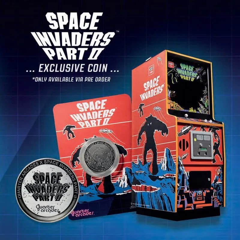 Official Space Invaders Part II Quarter Size Arcade Cabinet + Coin ...